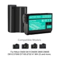 Digital Camera Battery 2 Pack EN-EL15 Camera Battery for Nikon MH-25 ...