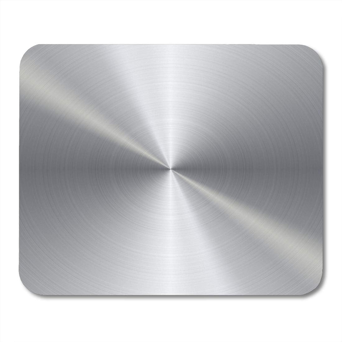 SIDONKU Silver Steel Circular Brushed Metal Aluminium Stainless Shiny ...