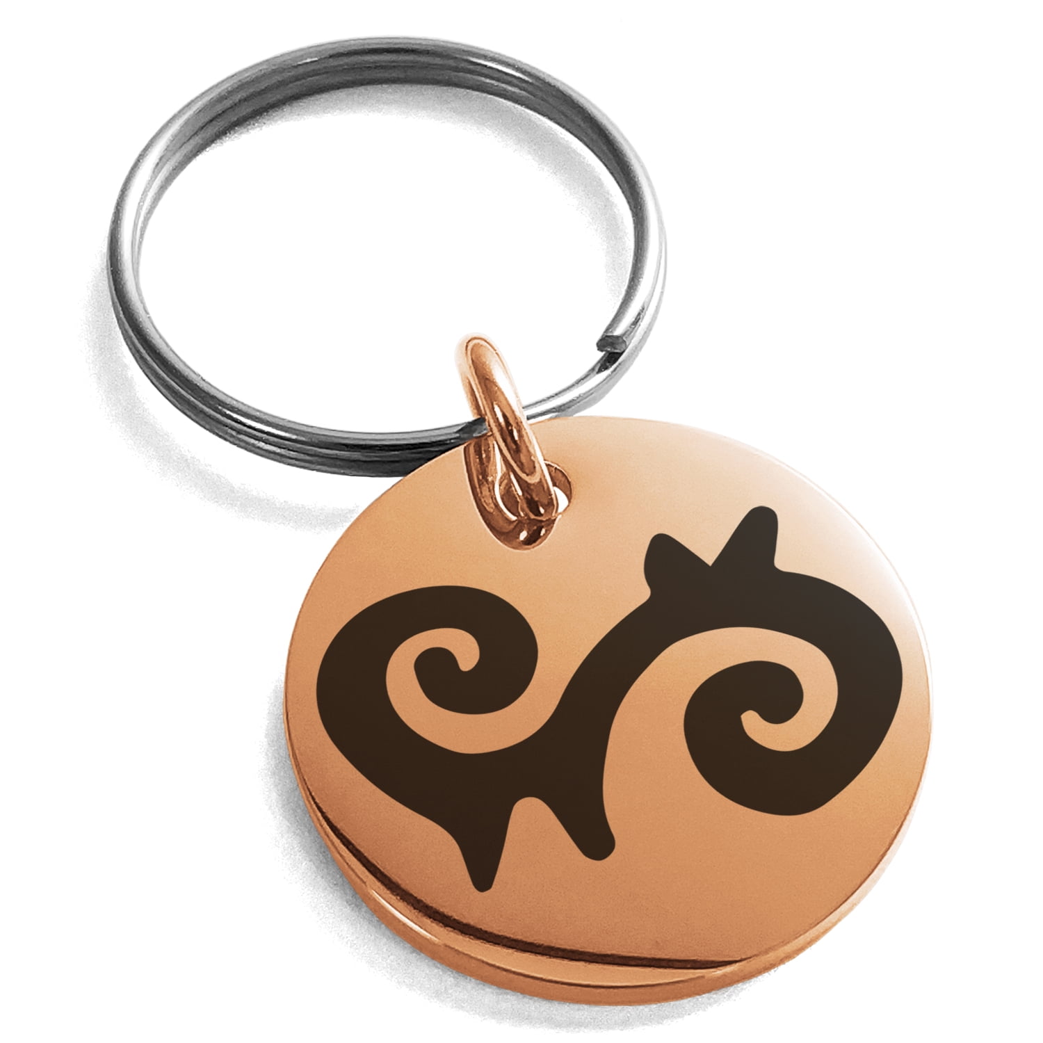 Stainless Steel Aztec Energy Rune Engraved Small Medallion Circle Charm ...