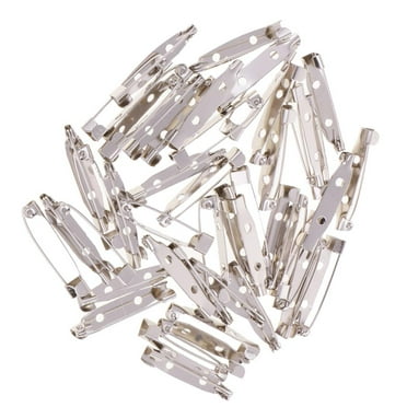 50pcs 2cm Brooch Base Back Bar Pins Clasp For Findings - Walmart.com