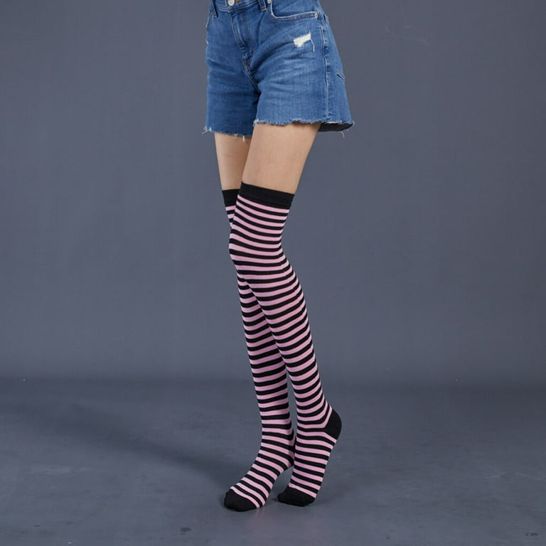 Thigh High Socks With High Waisted Shorts