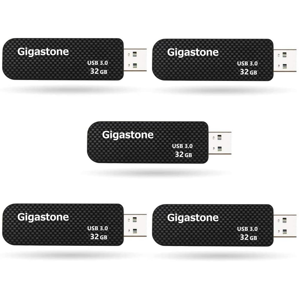 Gigastone USB 3.0 Flash Drive 32GB, 5 Pack (5x32GB) - Walmart.com ...