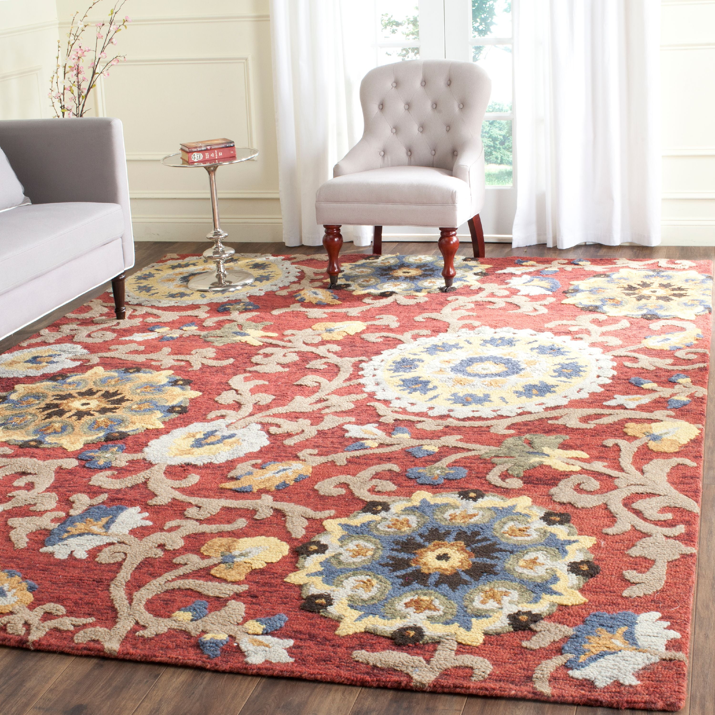Safavieh Blossom Estelle Floral Area Rug or Runner - Walmart.com ...