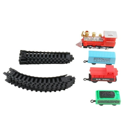 Mini Freight Train Toy Set Battery Operated Electric Track Train Toys ...