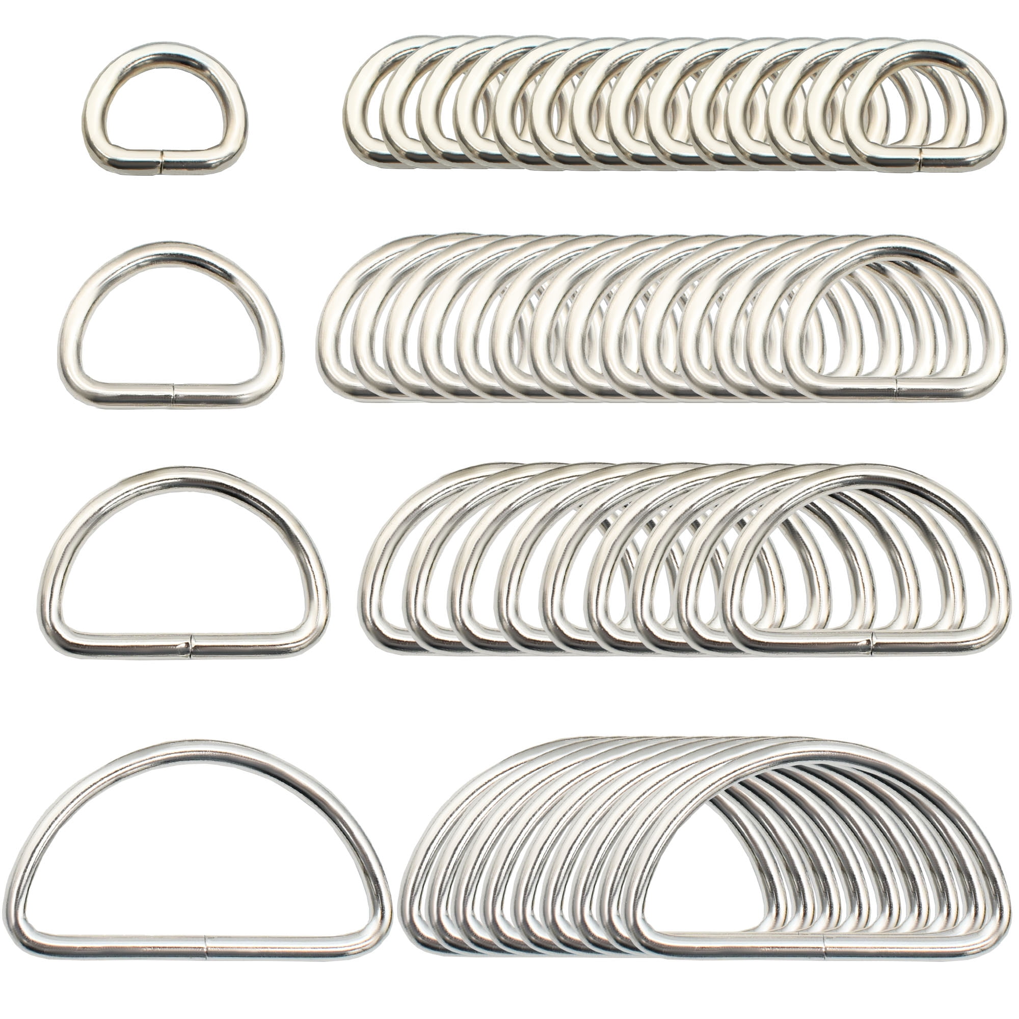 Metal D Ring Buckle D-Ring Loop Webbing Buckle Silver Semi-Circular D ...