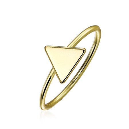 Minimalist Geometric Midi Knuckle Thin 1MM Band Stackable Flat Triangle ...