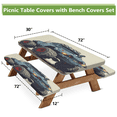 ADECORIVY Cartoon Monster Truck Picnic Table Cover with Bench Covers ...