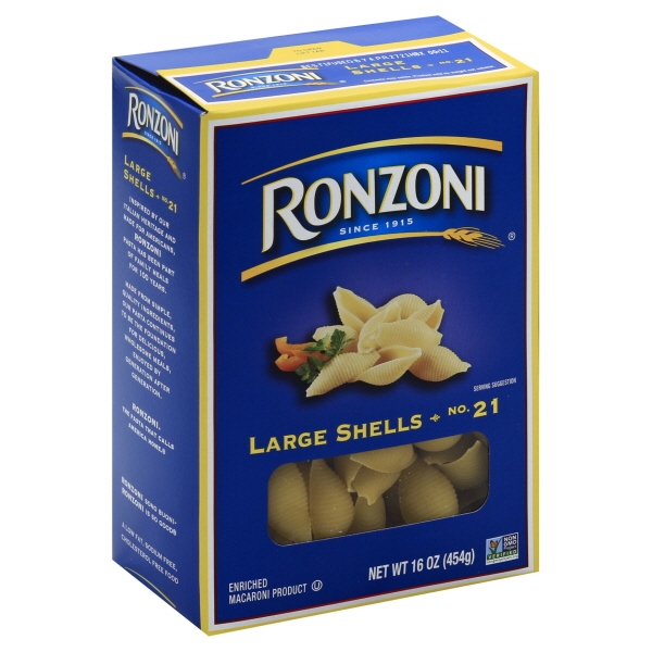 Ronzoni Large Shells No. 21 Pasta, 16 oz - Walmart.com