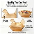 Vintage Glass Hen on Nest Candy Dish with Lid - Chicken Shaped Crystal ...