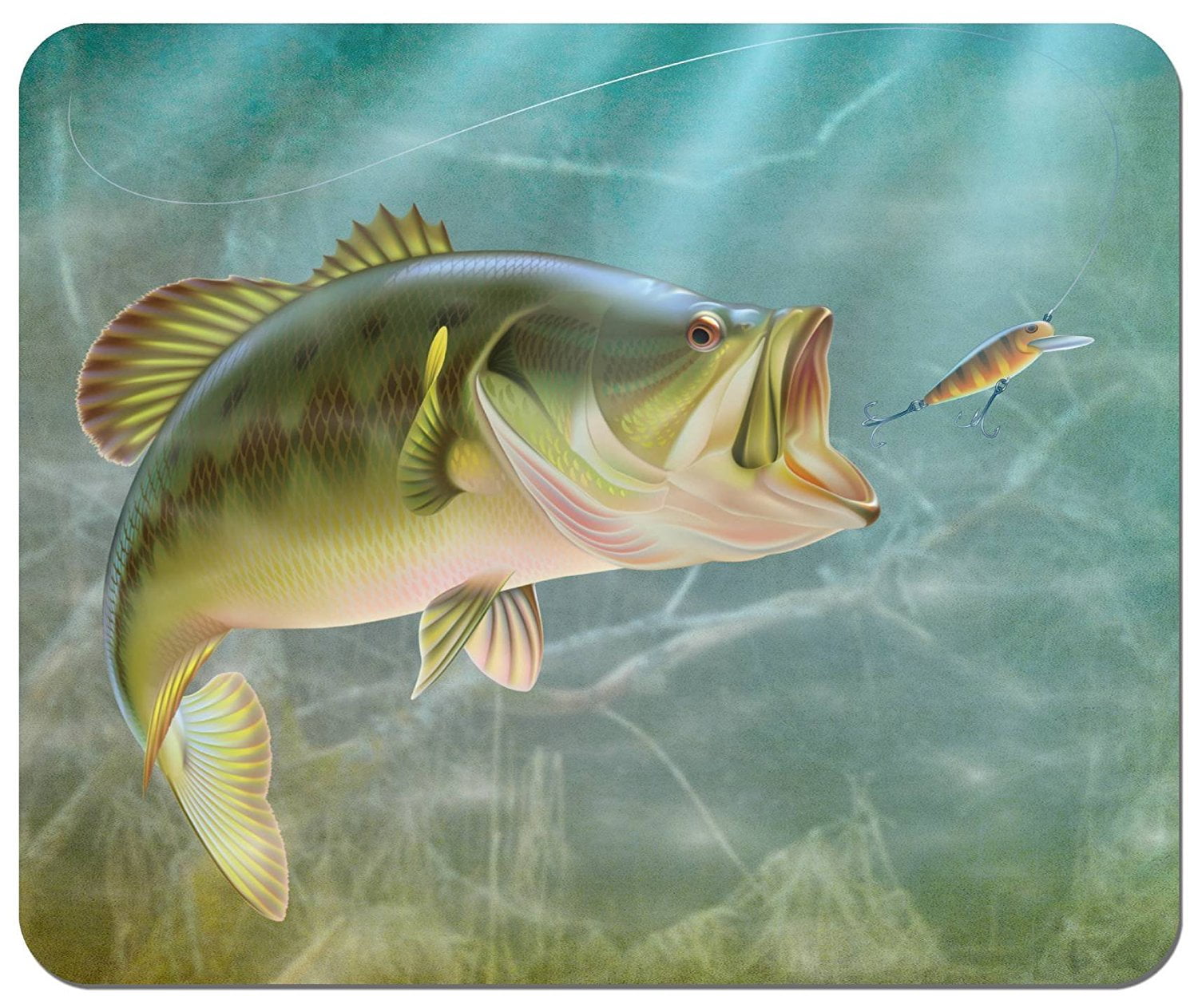 POPCreation Bass Fishing Mouse Pad from Redeye Laser works Mouse pads ...
