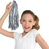 AMSCAN 15" Cheer Leader Dance Team Pom Poms 2pk Silver - Walmart.com