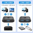 Aluminum USB Switcher 2 Computers Share 1 USB Device for Printer ...