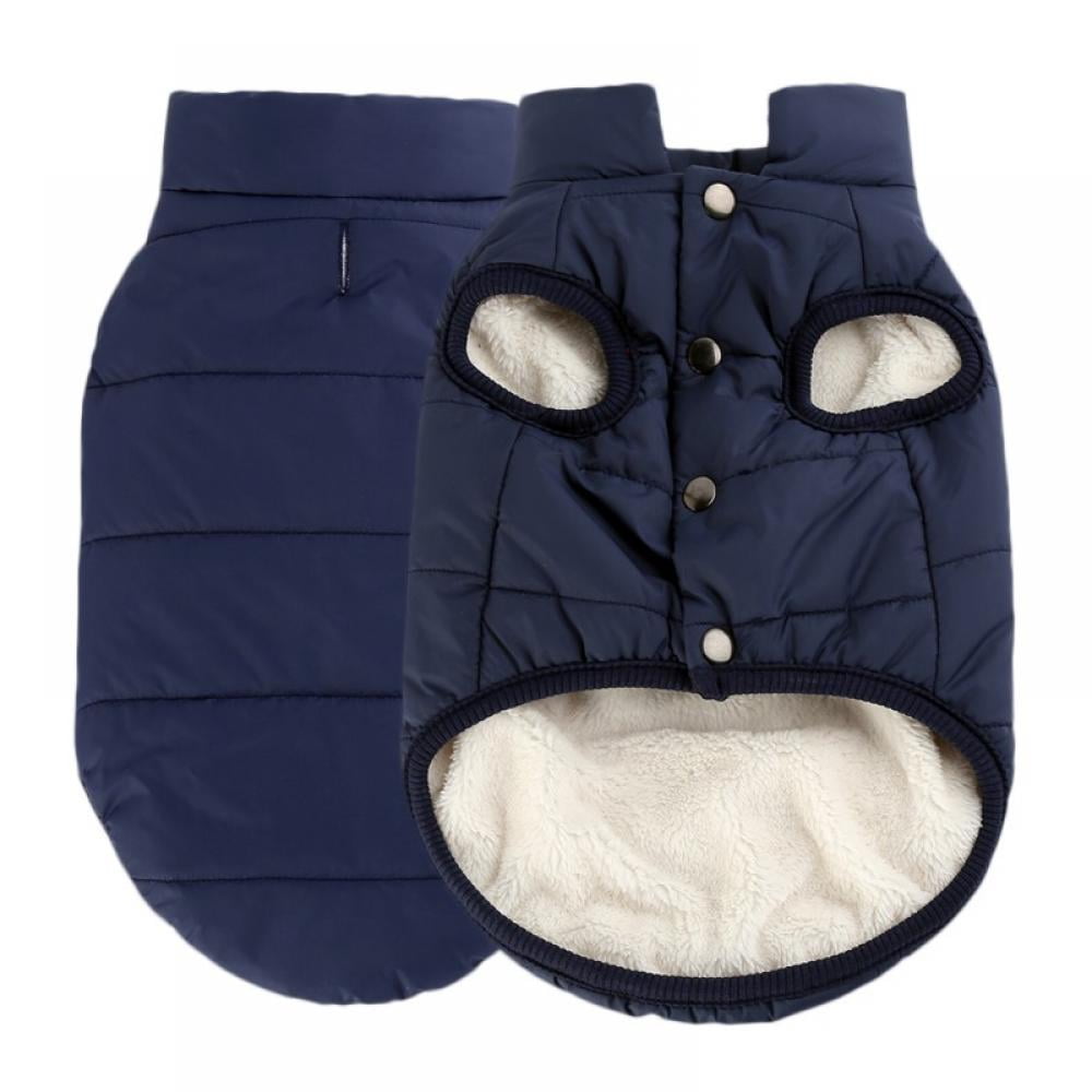 Pet Dog Jacket 2 Layers Fleece Lined Warm Dog Jacket Soft Windproof ...