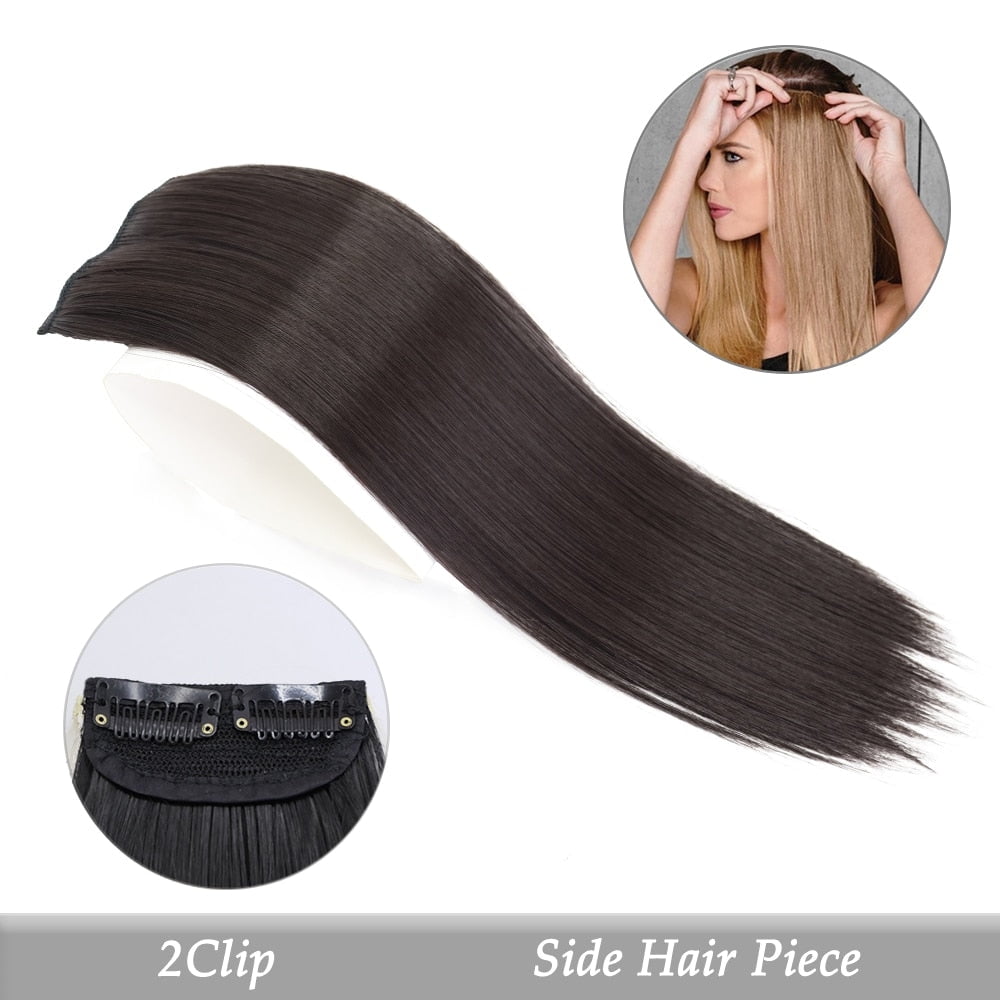 Synthetic Hair Pads Invisible Seamless Clip In Hair Extension Increase ...