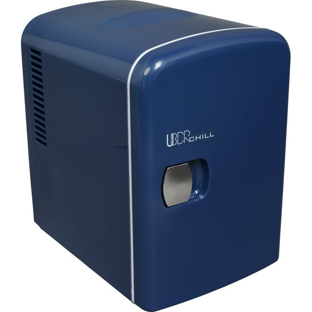 Uber Appliance Uber Chill 4 Liter 6-Can Portable Mini Fridge, Blue ...