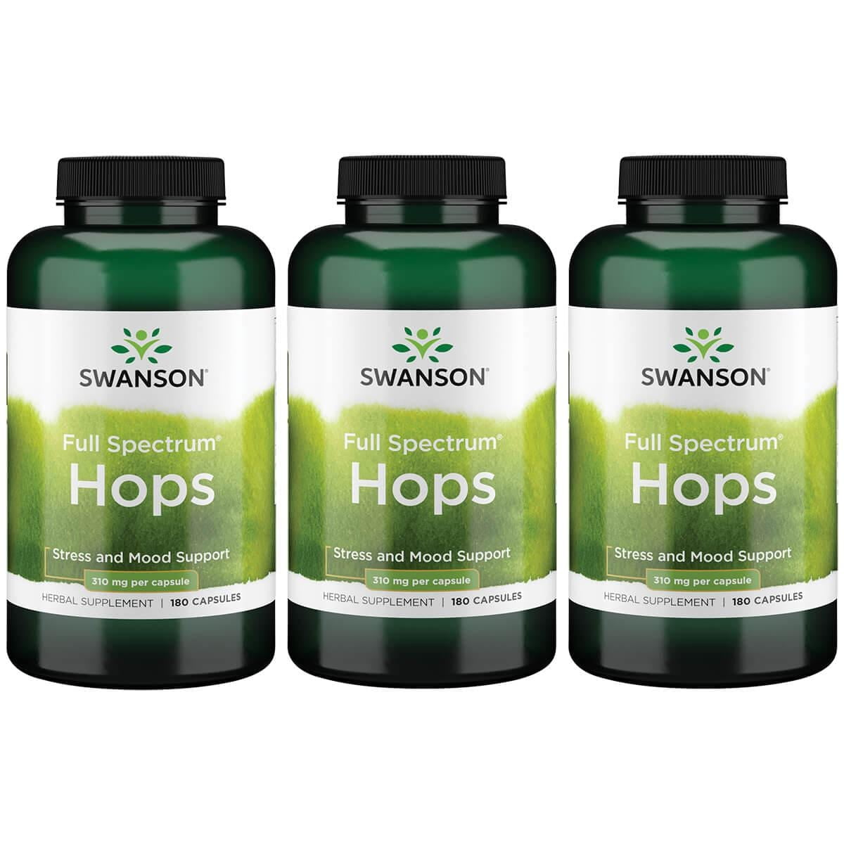 Swanson Full Spectrum Hops 310 mg 180 Caps 3 Pack - Walmart.com