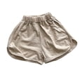 Dpytoraw Kids Casual Shorts, Solid Color Elastic Waist Beach for Summer ...