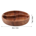 BIMZUC Walnut Wood Serving Tray – 10.6" x 10.6" Multi‑Use Fruit ...