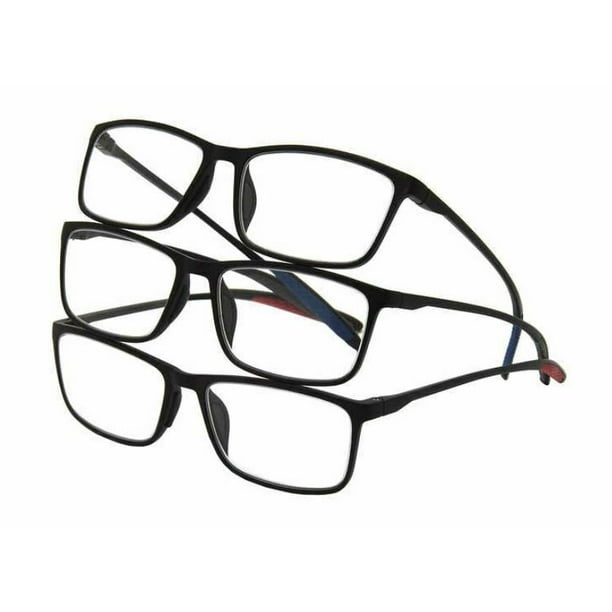 Design Optics By Foster Grant Dax Plastic Rectangle Reading Glasses 3 Pack