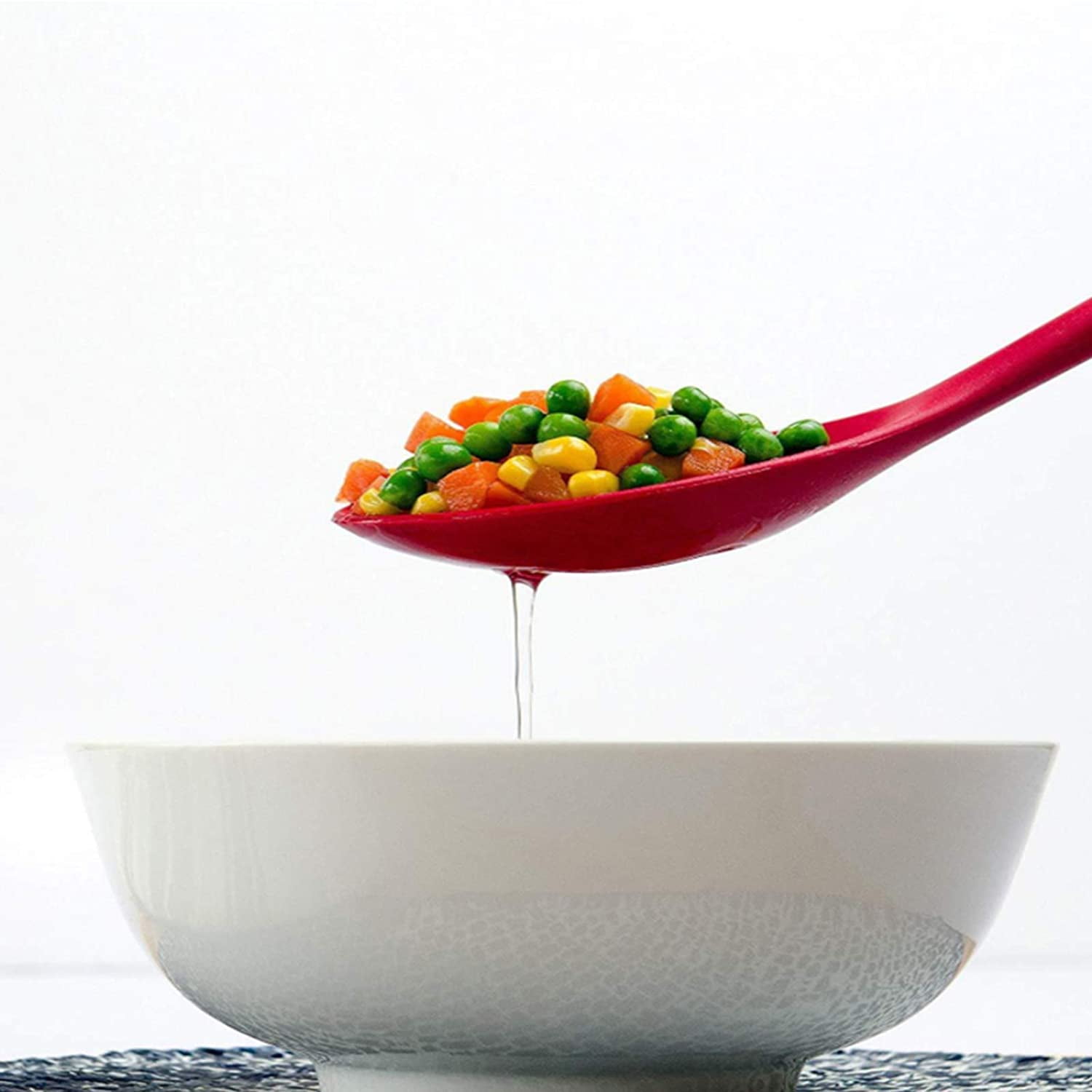 Silicone Nonstick Slotted Spoons Set 2,High Heat Resistant, Hygienic ...