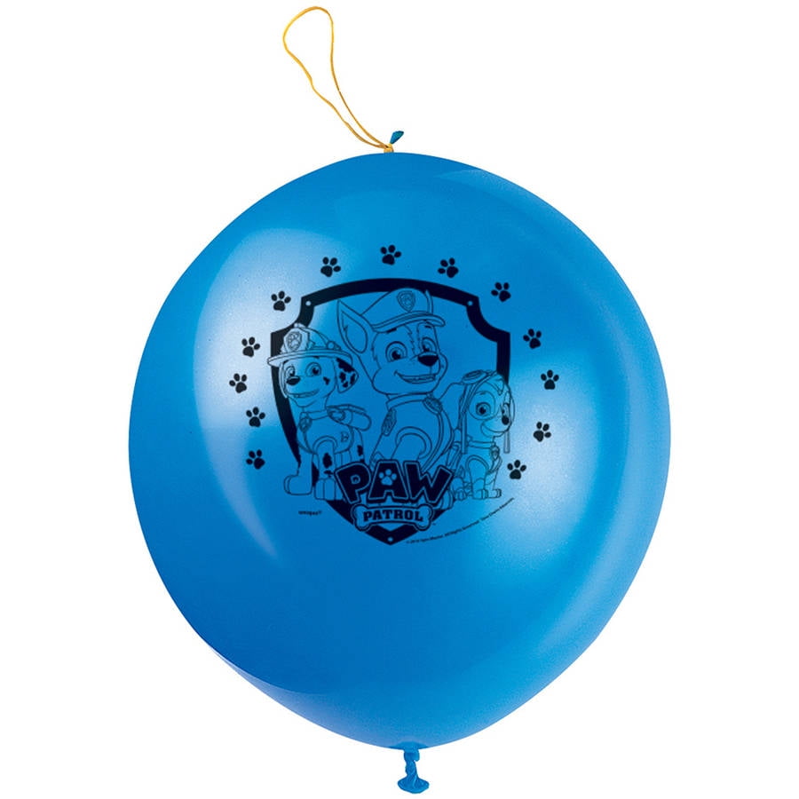 PAW Patrol Punch Ball Balloons, 16 in, Blue, 2ct - Walmart.com ...