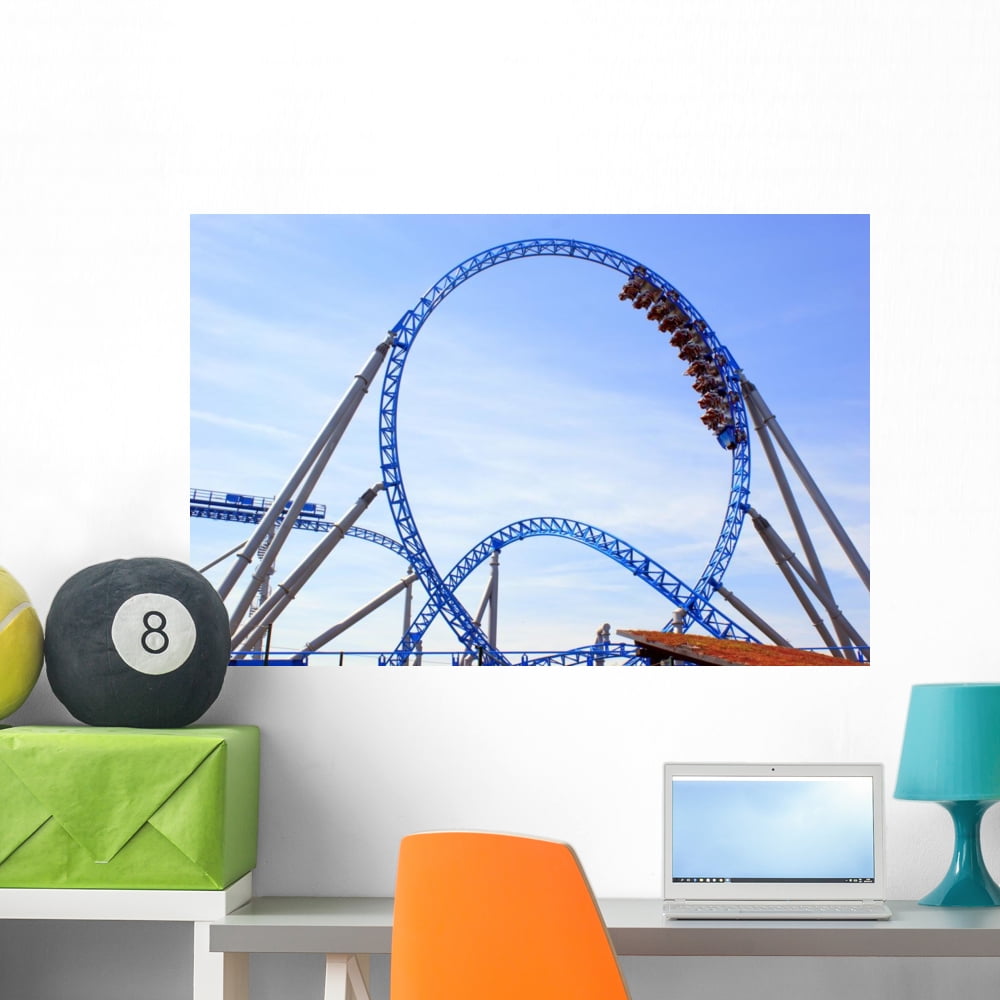 Roller Coaster Wall Mural by Wallmonkeys Peel and Stick Graphic (36 in ...