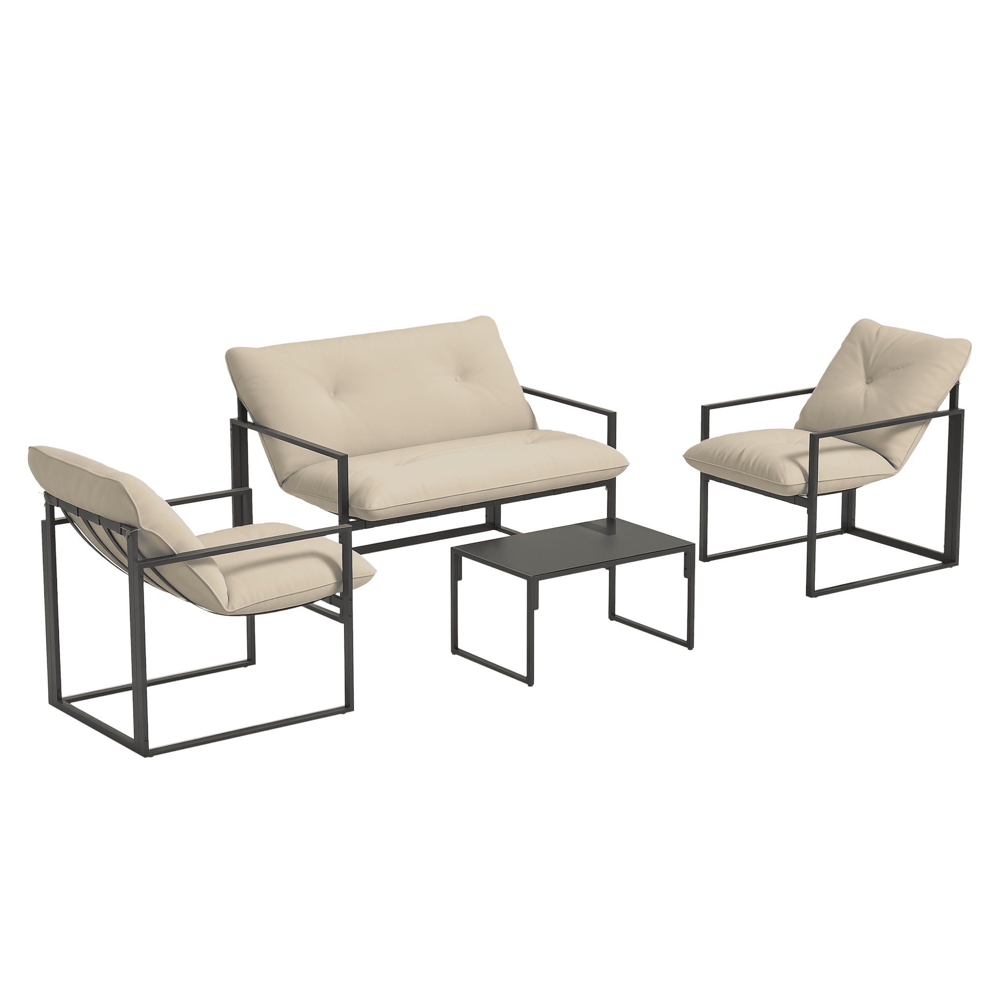 Click here for Outsunny 4 Piece Patio Furniture Set With Tempered... prices