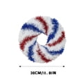 12" Patriotic Tinsel Wreath, Red White Blue Swirl Star Design, 4th of ...