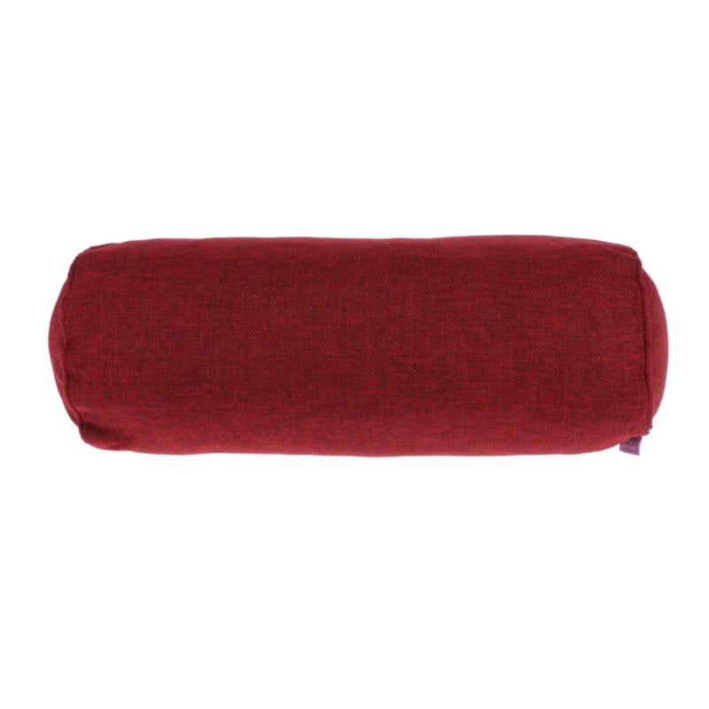 Soft Neck Roll Bolster Pillow Round Cervical Spine Support Pillo Wine ...
