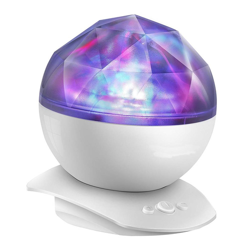 Sleep Soother Aurora Projection LED Night Light Projector Lamp with 8 ...