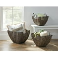 Better Homes & Gardens Espresso Hyacinth Basket With Handles - Walmart.com