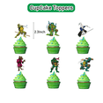 Ninja Turtles Themed Birthday Party Decor Set: Banners, Cake Toppers ...