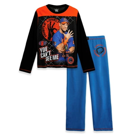 WWE Boys Pajama Jonh Cena Wrestling Top and Pants Sleepwear Set ...