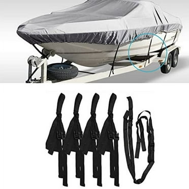 KFFKFF Boat Cover 600D Waterproof 14-16 ft Boat Cover V-Hull Tri-Hull ...
