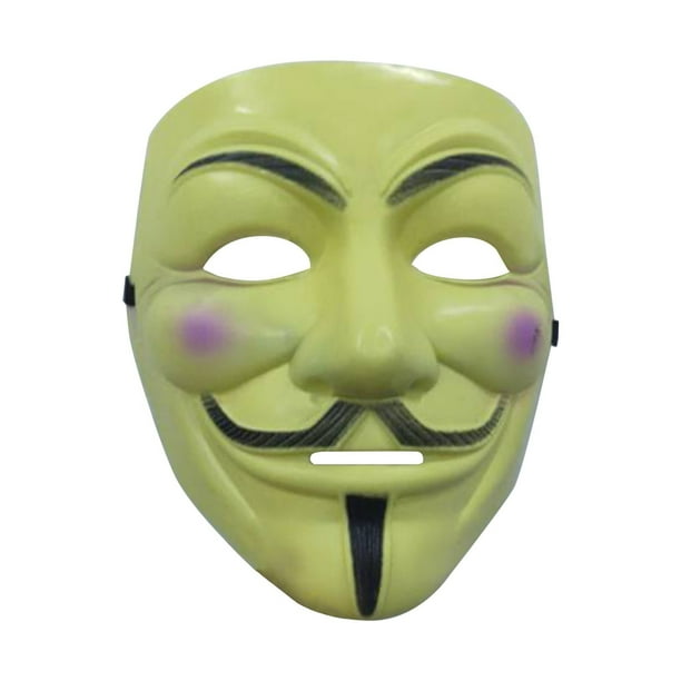 Hackers Mask White V For Vendetta Halloween Face Mask Costume Cosplay ...