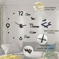 GustaveDesign Acrylic 3D DIY Wall Clock, Large Frameless, Battery Powered, Decorative for Home ...