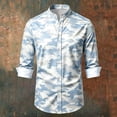 Casual Shirts for Mens Stand Collar Long Sleeve Button Up Beach ...