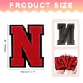 Chenille Letter Patches, 4" Alphabet N Iron on Patches for Repairing ...