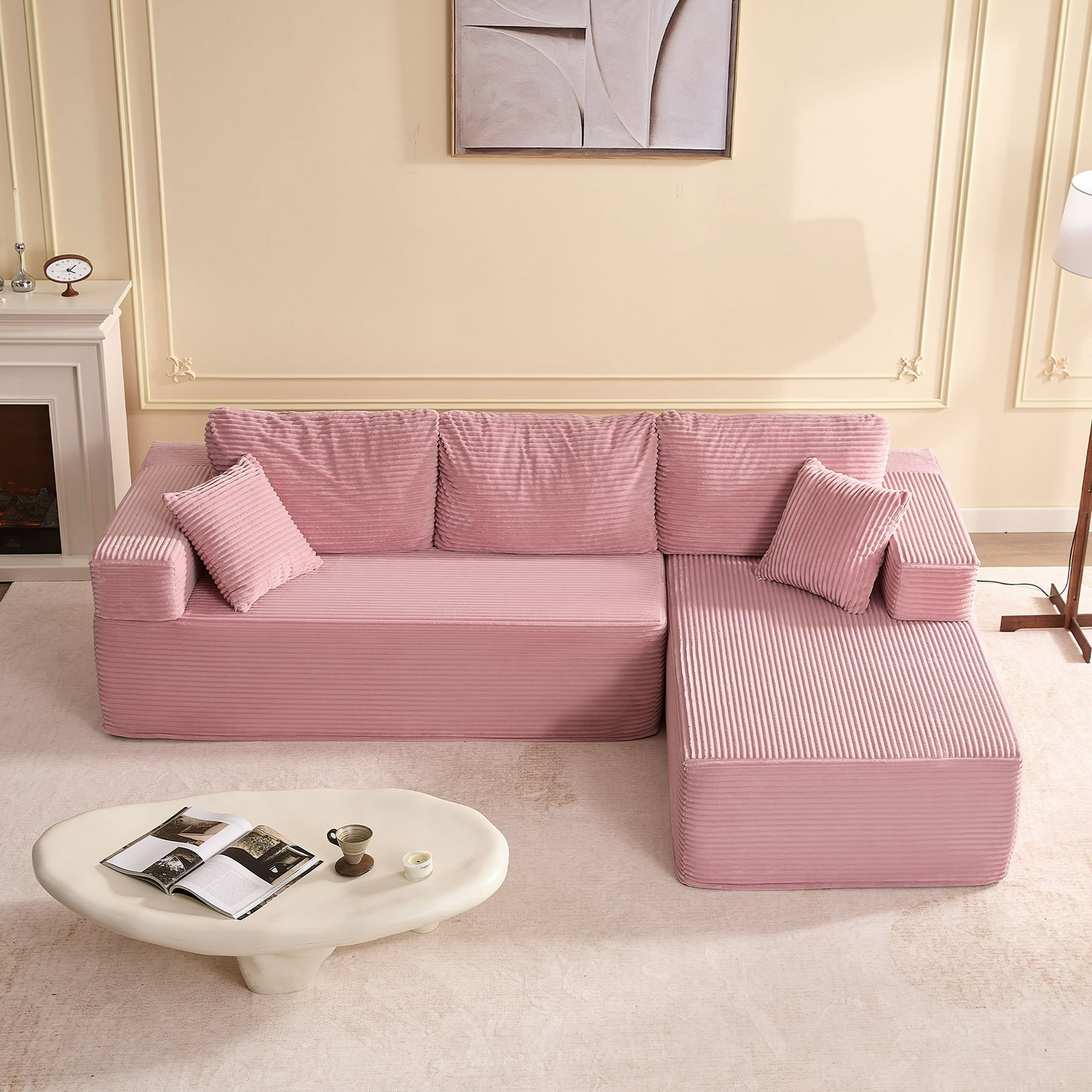 Click here for Bigsyy Modern Style 107 Inches Boneless Couch  Mod... prices