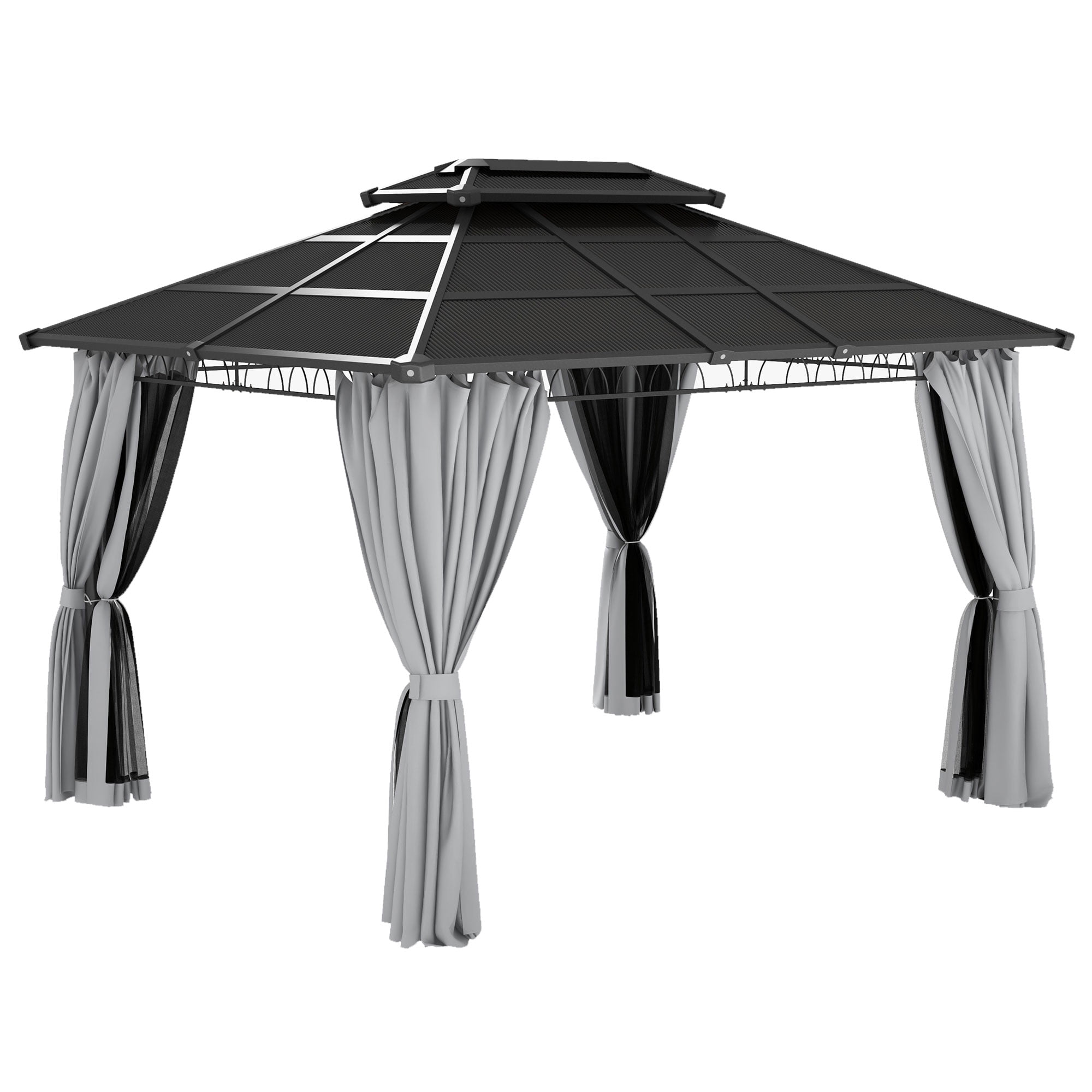 Click here for Outsunny 10 X 12 Double Roof Hardtop Gazebo With N... prices