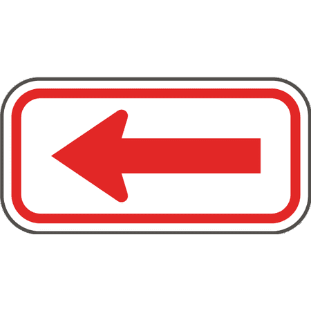 Traffic Signs - Red Arrow Sign Heavy Duty 12 x 8 Aluminum Metal Sign ...