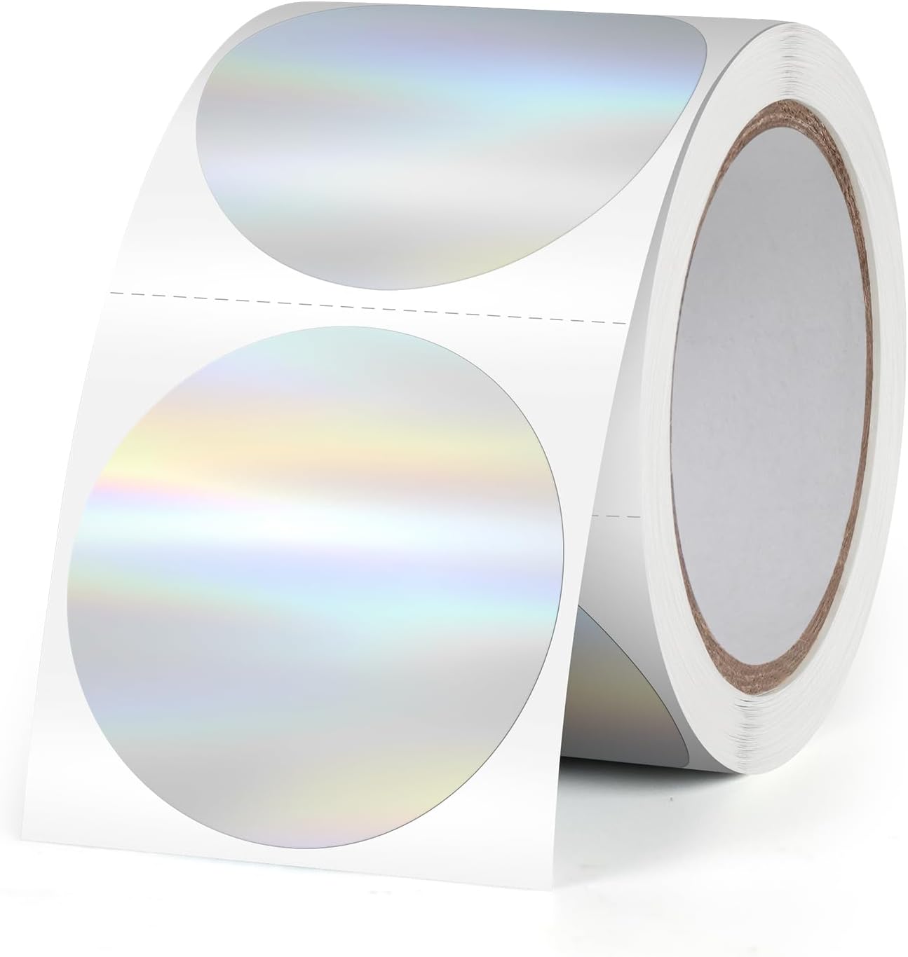 UTAH-Holographic Laser Silver Round Thermal Labels 1.5 Inch Circle ...