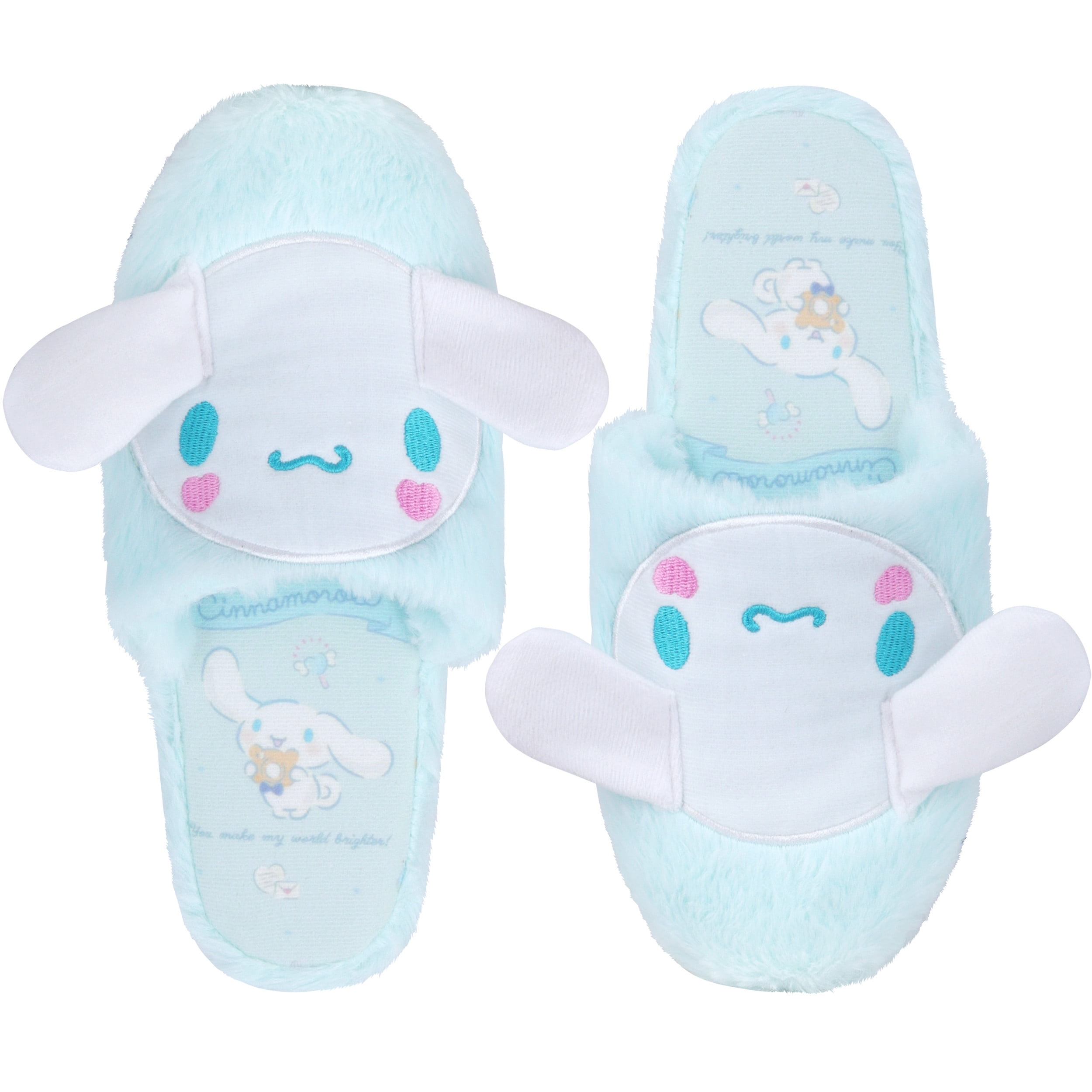 Roffatide Anime Cinnamoroll Slippers Plush Slippers Furry Indoor Slide ...