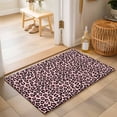 Area Rug Pink Leopard Pattern Soft Rectangle Area Rugs Washable Rug for ...