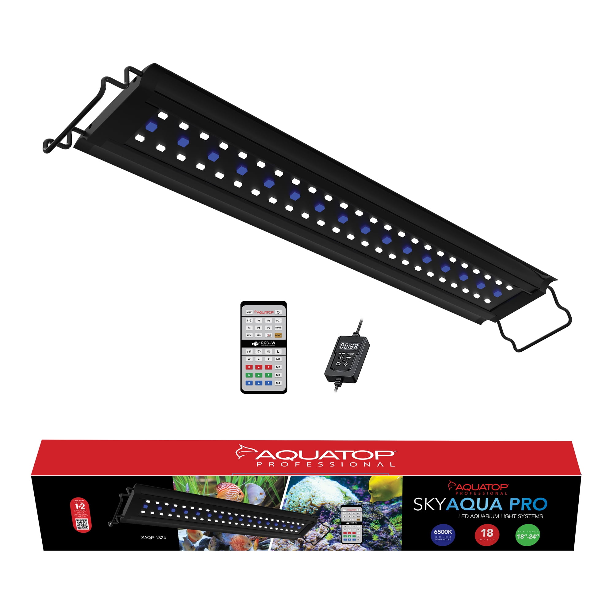 Aquatop LED Aquarium Light, 6,500K Spectrum, Fits 18-24 inch tank ...