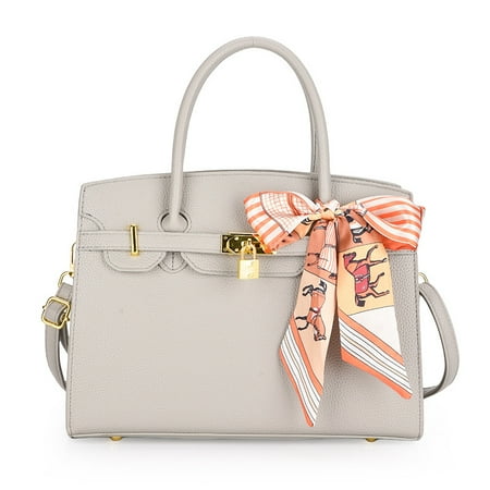 New style bag lock silk scarf platinum bag popular crossbody bag lychee ...