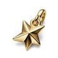 Pandora Faceted Star Mini Dangle Charm, Gold-Plated, Black Enamel, Gift ...
