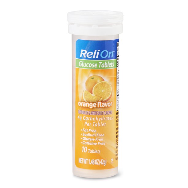 ReliOn Orange Glucose Tablets, 10 Count - Walmart.com - Walmart.com