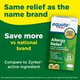 Equate 24 Hour Allergy Pills, Cetirizine Hydrochloride Tablets, 10 mg ...