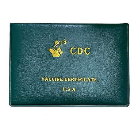 goowrom Vaccination Card Holder, PU Leather Immunization Clear Record ...